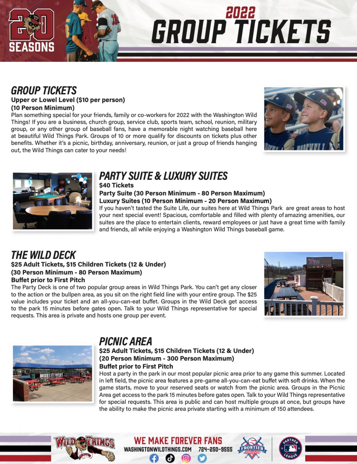 Group Tickets | Official Website of The Washington Wild Things